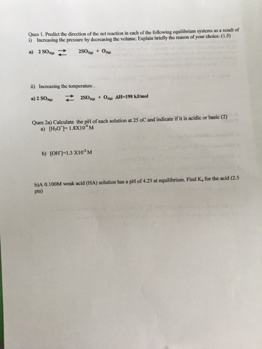 Solved Predict the direction of the net reaction in each of | Chegg.com