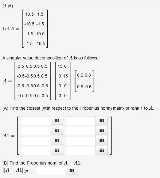 Linear Algebra (A) Find the closest (with respect to | Chegg.com