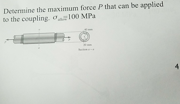 Solved determine the maximum force P that can be applied to | Chegg.com