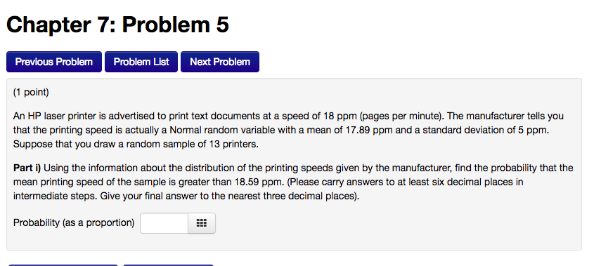 Solved Chapter 7: Problem 5 Previous Problem Problem List | Chegg.com