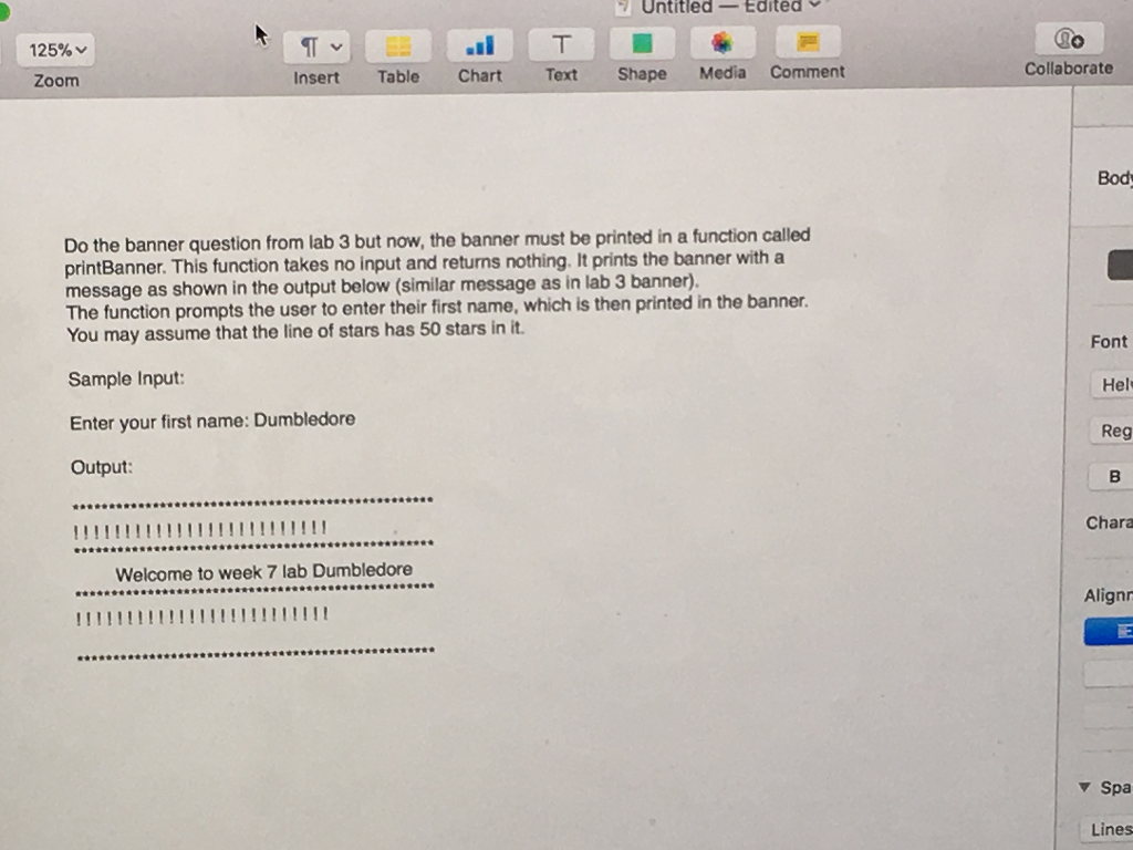 Solved Must be completed using a function that int main() | Chegg.com