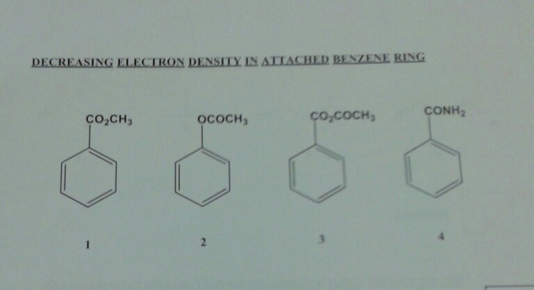 Solved rank based on decreasing electron density in attached | Chegg.com