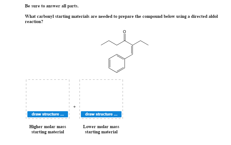 Solved What carbonyl starting materials are needed to | Chegg.com