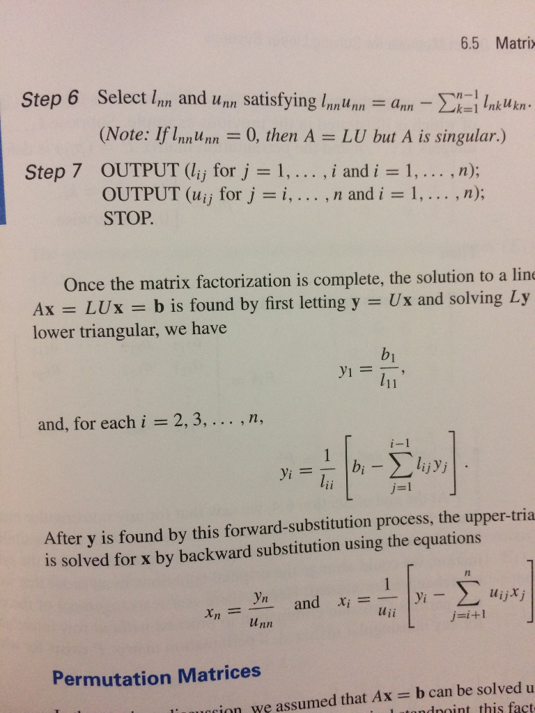 Solved Create A Function Lu Factorization That Performs The