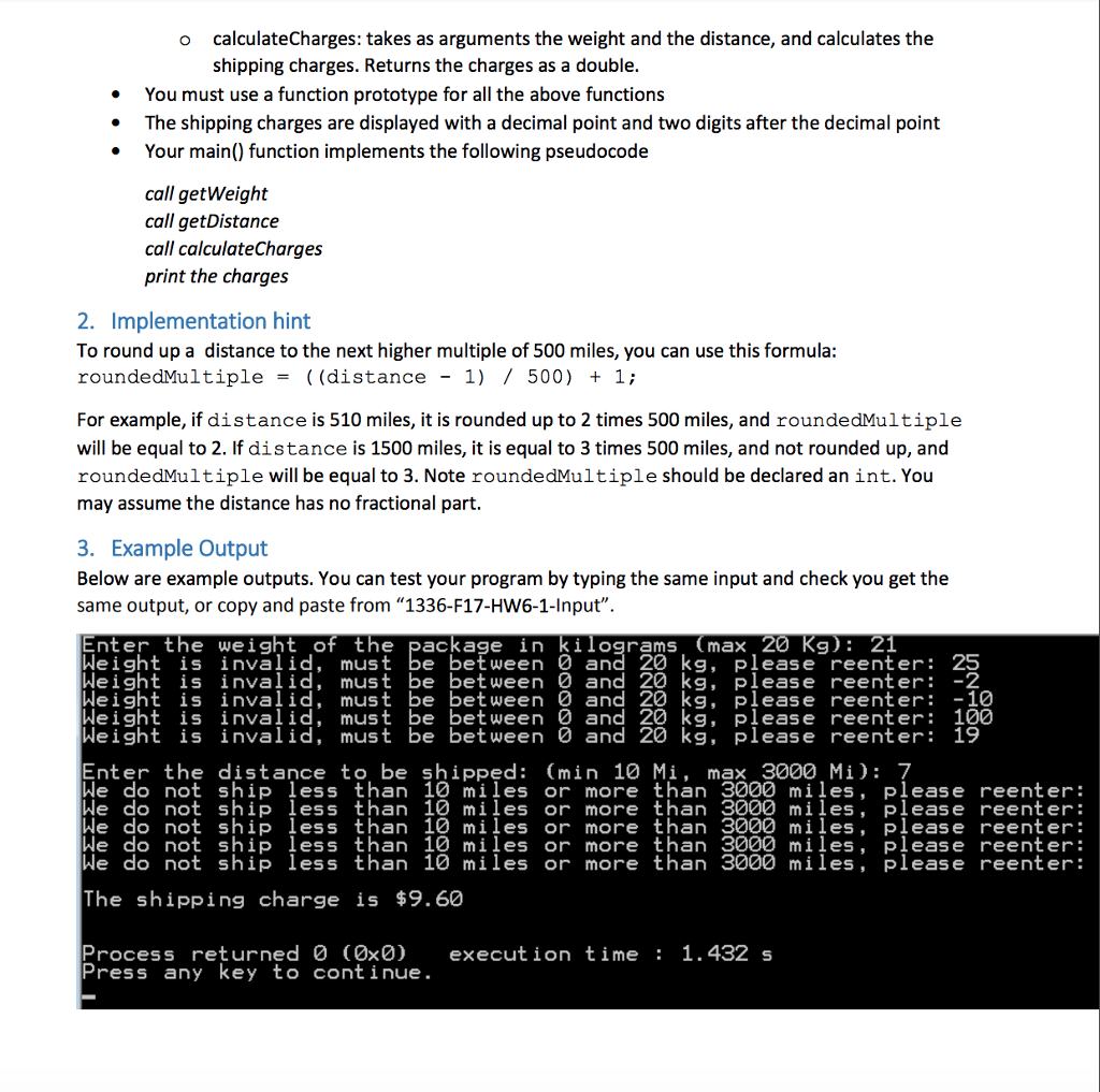 Solved The Fast Freight Shipping company charges the | Chegg.com