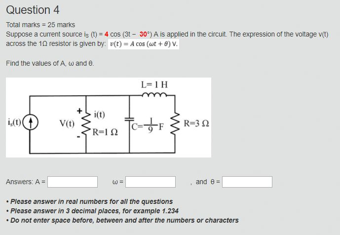 Solved Question 4 Total marks 25 marks Suppose a current | Chegg.com