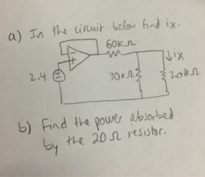 Solved In the circuit below find ix. Find the power | Chegg.com