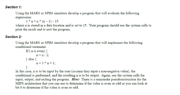 Solved Using the MARS or SPIM simulator develop a program | Chegg.com