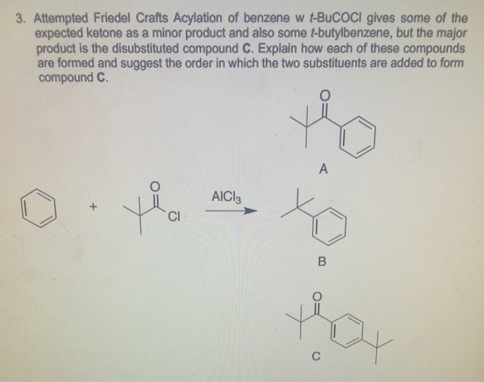 Solved Attempted Friedel Crafts Acylation of benzene w | Chegg.com