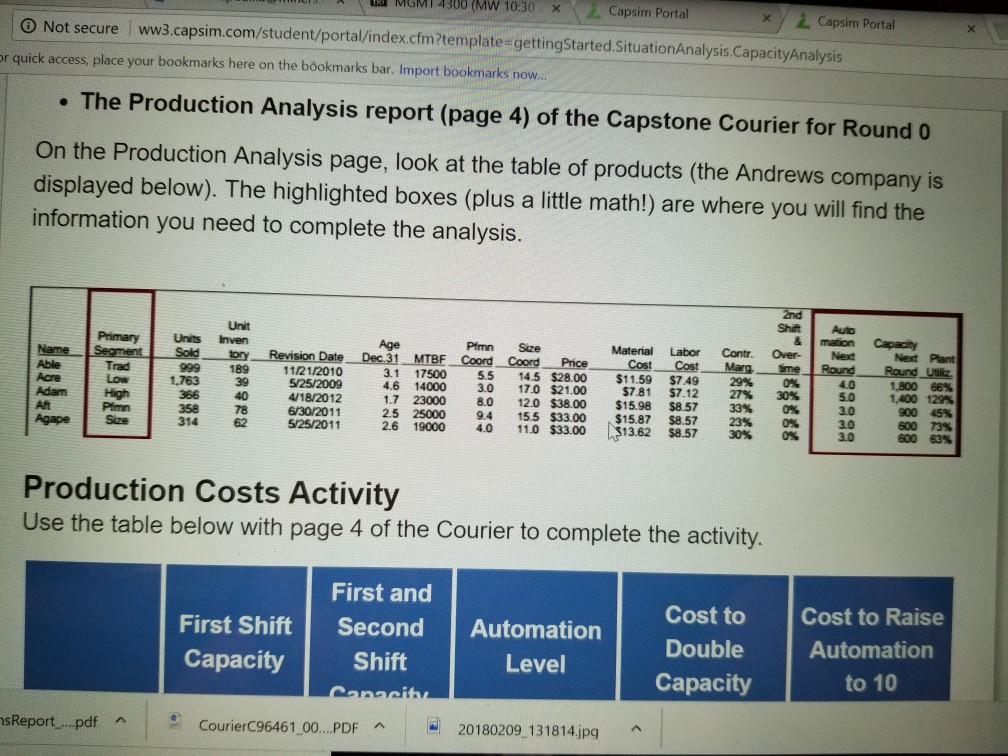 I need to determine the industry first shift capacity | Chegg.com