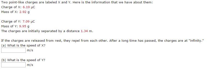 Solved Two point-like charges are labeled x and y. Here is | Chegg.com