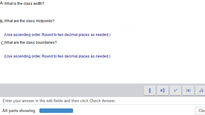 Solved Homework: Section 2-2 HW Identify the class width, | Chegg.com