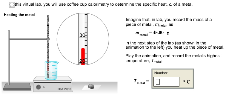 Solved this virtual lab, you will use coffee cup calorimetry | Chegg.com