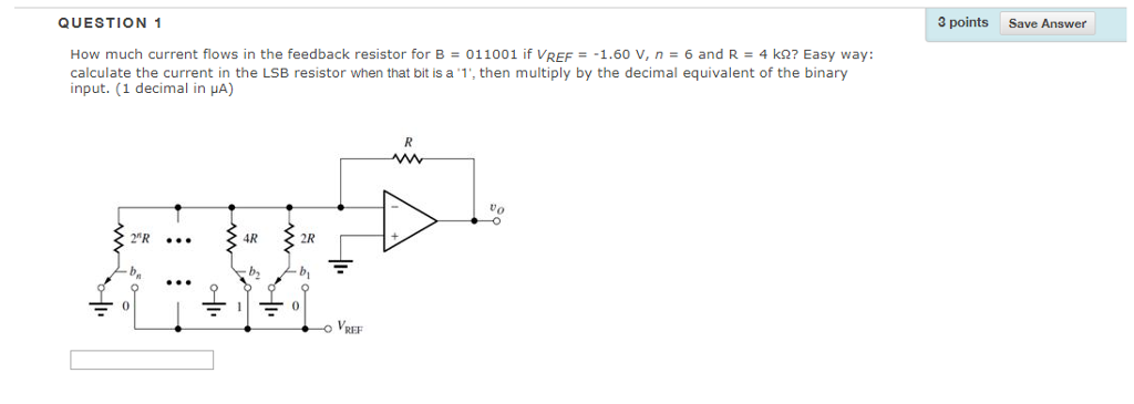 Solved QUESTION 1 3 points Save Answer How much current | Chegg.com