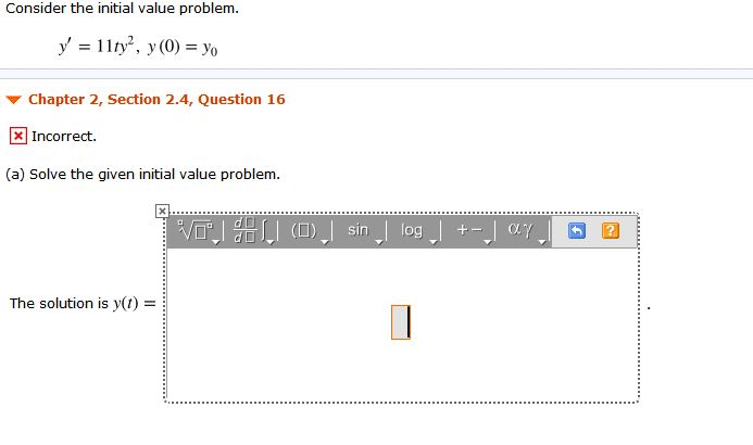Solved Consider the initial value problem. y' = 11 ty^2, | Chegg.com