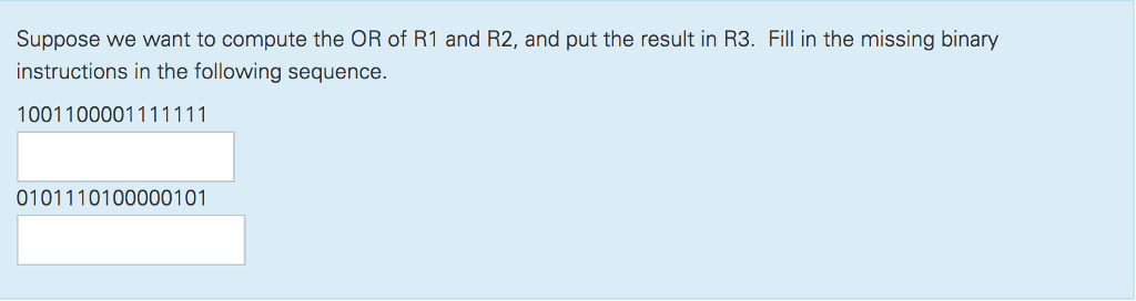 Solved Suppose we want to compute the OR of R1 and R2, and | Chegg.com