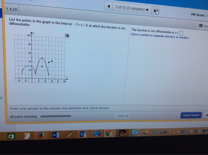 Solved List the points in the graph in the interval-3 | Chegg.com