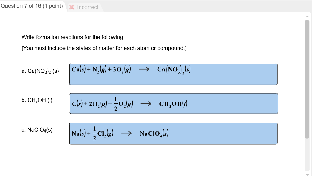 Solved Write formation reactions for the following. [You | Chegg.com