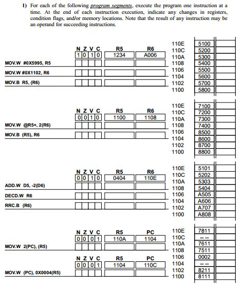 Solved For Each Of The Following Program Segments Execute