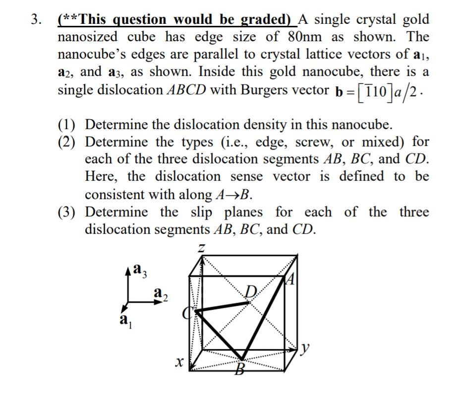 Solved 3 This Question Would Be Graded A Single Crystal Chegg solved-3-this-question-would-be-graded-a-single-crystal-chegg