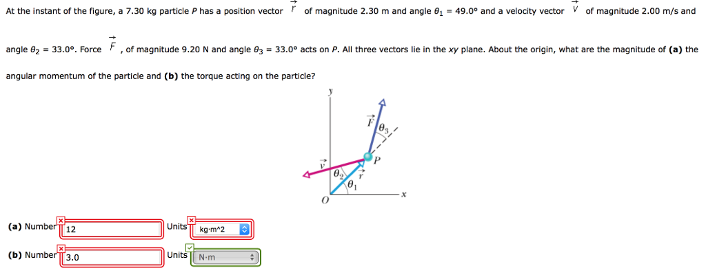 Solved v of magnitude 2.00 m/s and of magnitude 2.30 m and | Chegg.com