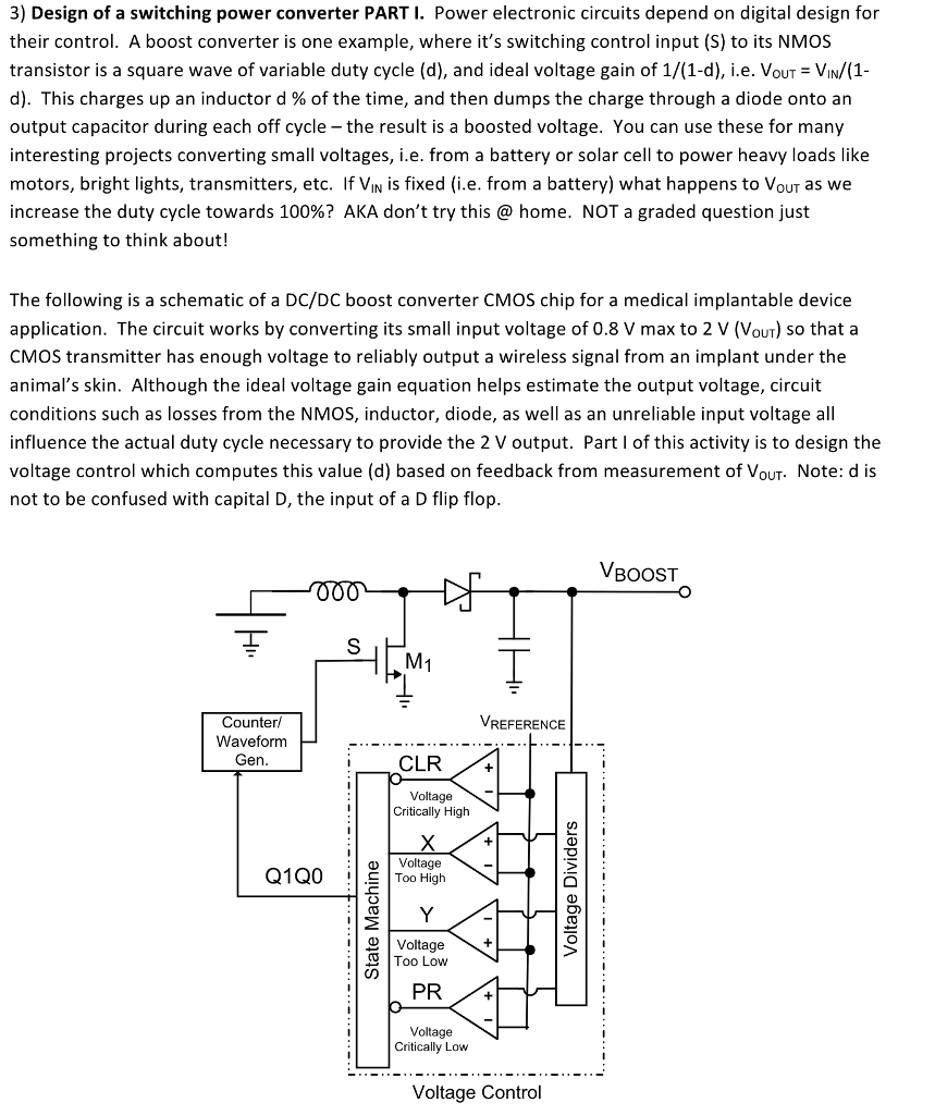 3) Design of a switching power converter PART I. | Chegg.com
