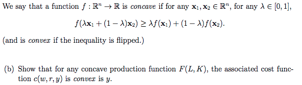 Solved We say that a function f : Rn → R is concave if for | Chegg.com