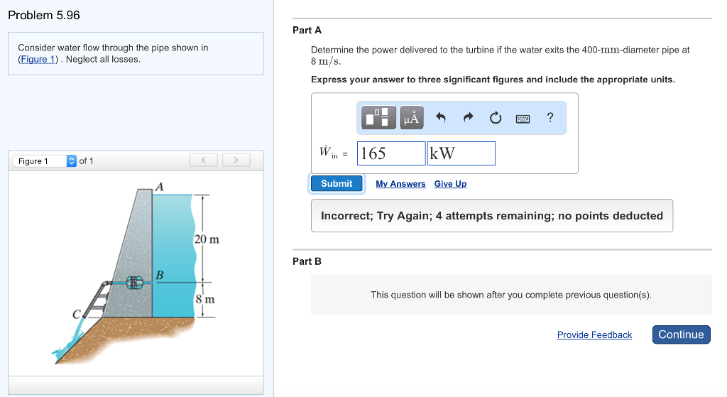 Solved Problem 5.96 Part A Consider water flow through the | Chegg.com