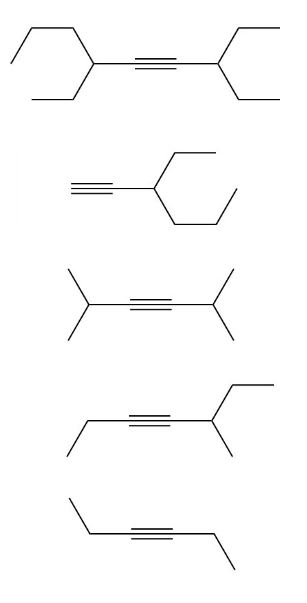 Solved Name each of the following alkynes. | Chegg.com Solved Name each of the following alkynes. | Chegg.com
