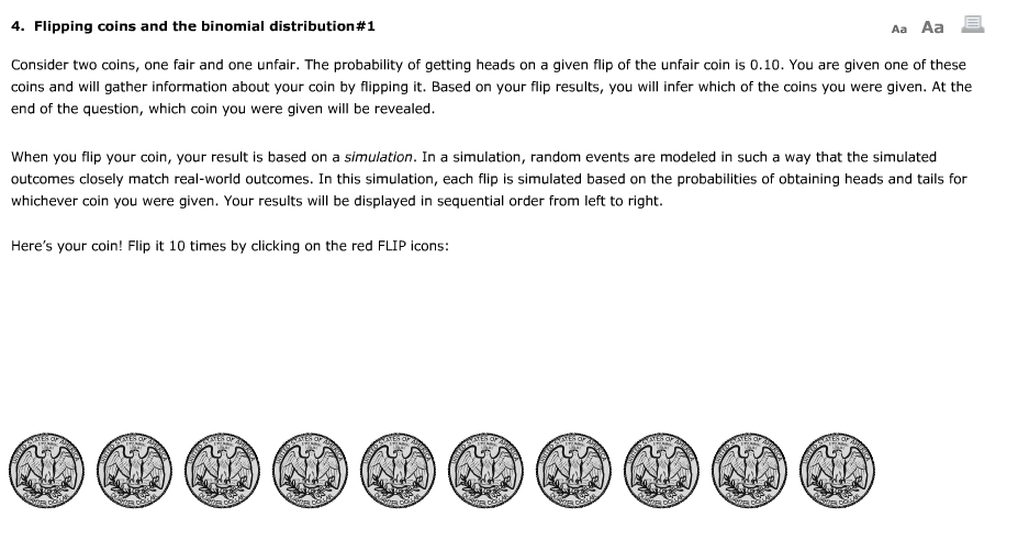Solved Flipping coins and the binomial distribution#1 | Chegg.com