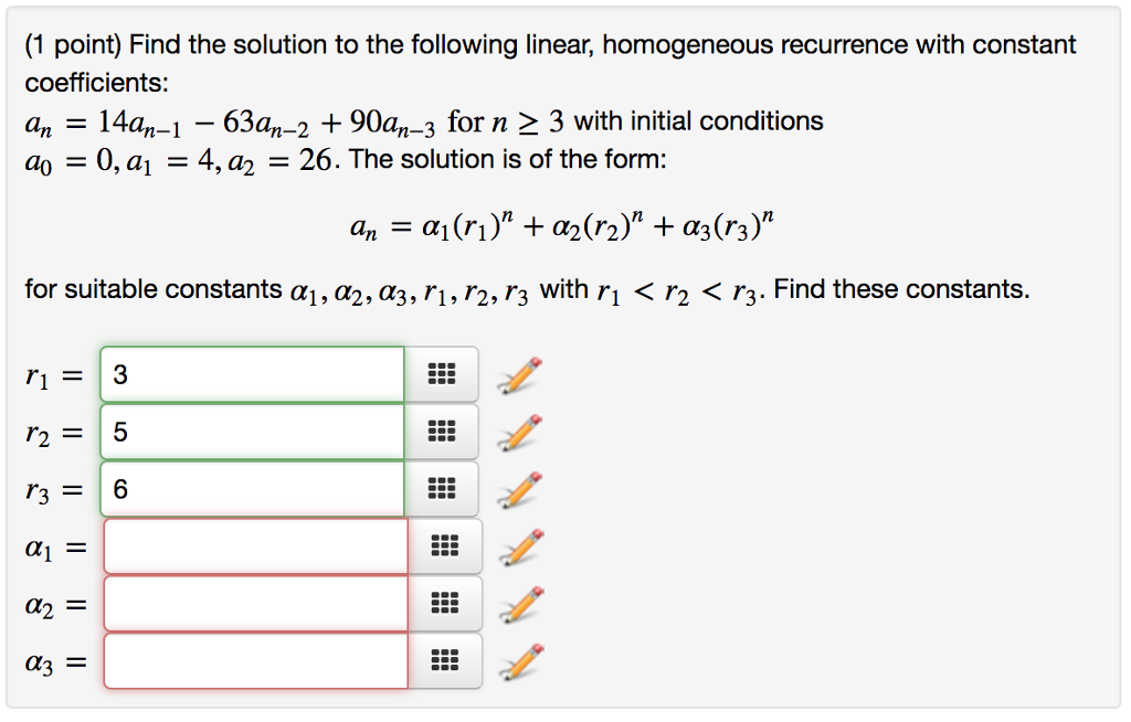 Solved Find the solution to the following linear, | Chegg.com