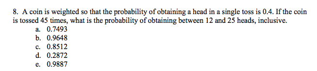 Solved A coin is weighted so that the probability of | Chegg.com