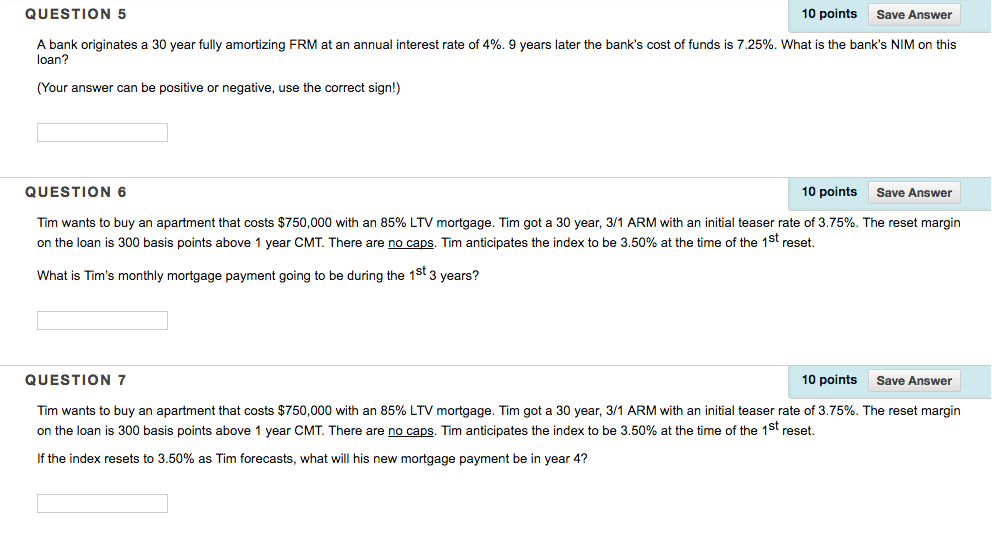 Solved QUESTION 1 10 points Save Answer A bank makes a 30 | Chegg.com