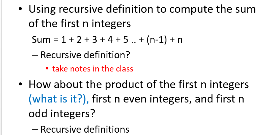 Solved Using recursive definition to compute the sum of the | Chegg.com