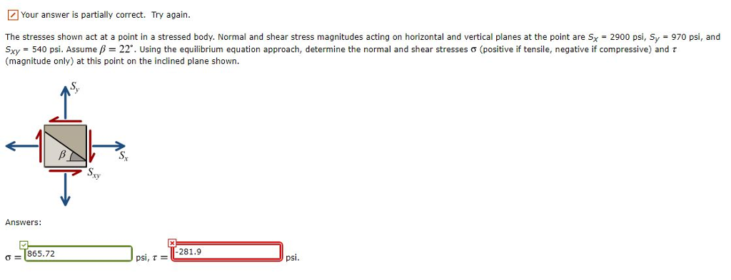Solved Your answer is partially correct. Try again. The | Chegg.com