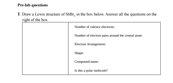 SOLVED: Draw The Lewis Structure Of SbBr3 And Use It To, 43% OFF