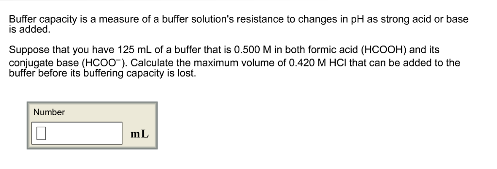 Solved Buffer capacity is a measure of a buffer solution's | Chegg.com