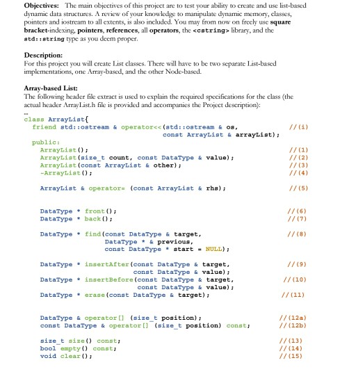 Solved Objectives Te main objectives of this project are to | Chegg.com
