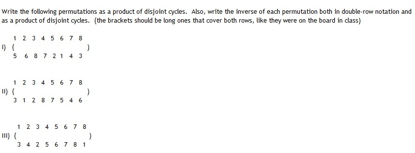 Write the following permutations as a product of | Chegg.com