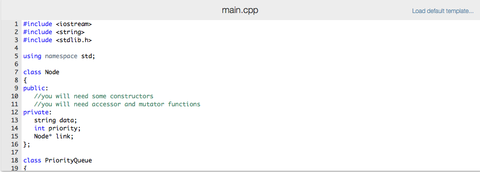 Implement a Priority Queue for strings. A priority | Chegg.com