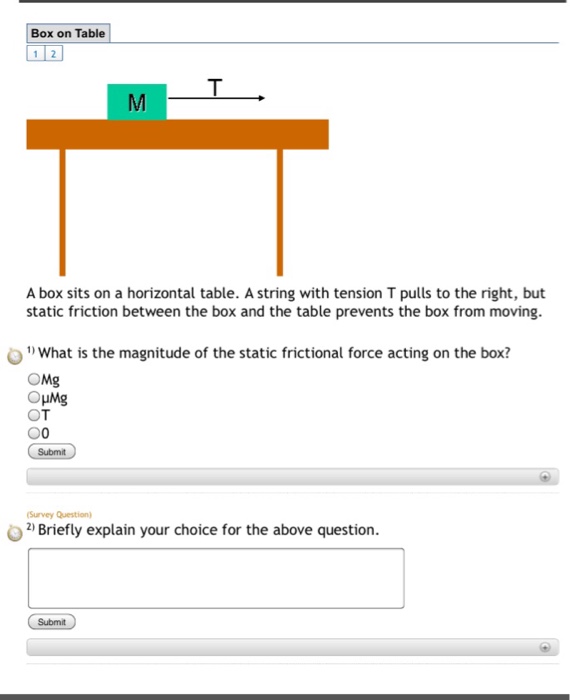 Solved A box sits on a horizontal table. A string with | Chegg.com