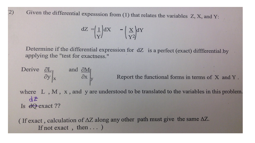 Solved Given the differential expression from (1) that | Chegg.com