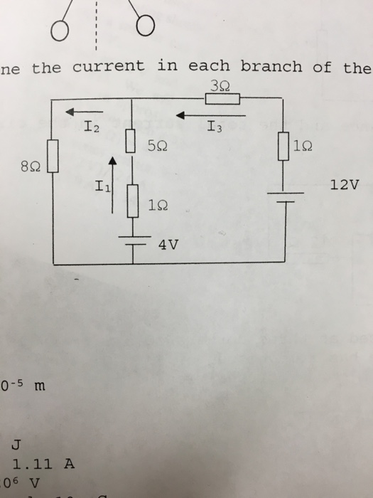 Solved Determine the current in each of the branch of the | Chegg.com