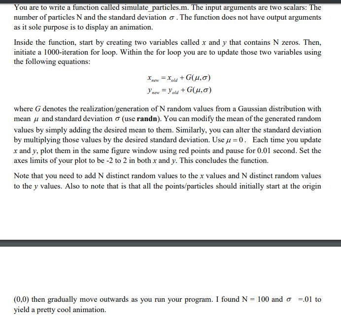 You are to write a function called simulate | Chegg.com