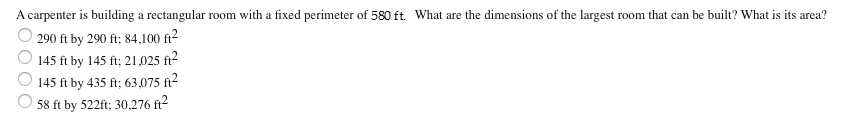 Solved A carpenter is building a rectangular room with a | Chegg.com