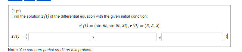 Solved Find the solution r (t) of the differential equation | Chegg.com