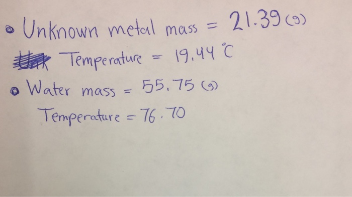 Solved I don't know how to find the final temperature of | Chegg.com
