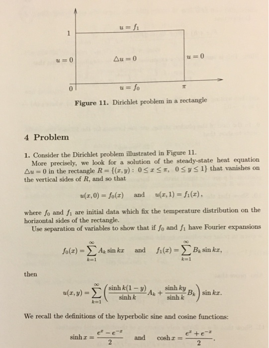Solved Consider the Dirichlet problem illustrated in | Chegg.com