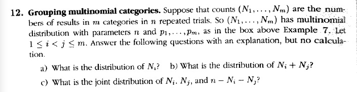 Grouping multinomial categories. Suppose that counts | Chegg.com