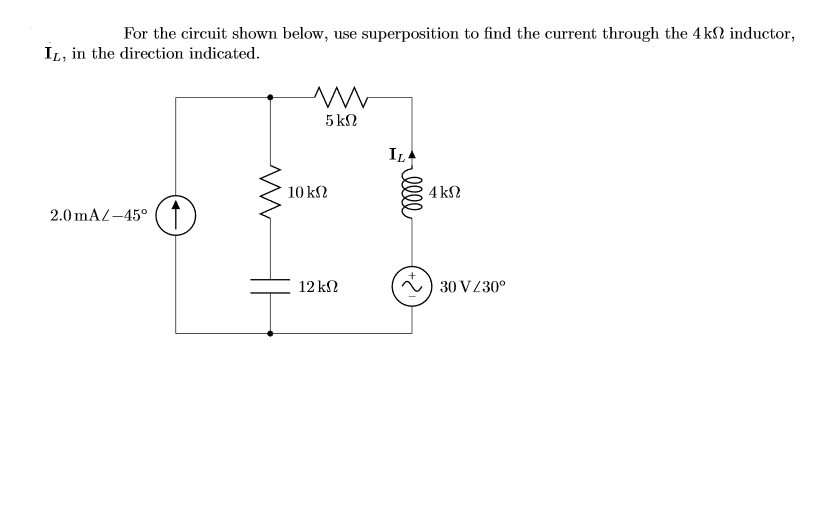 Solved For the circuit shown below, use superposition to | Chegg.com